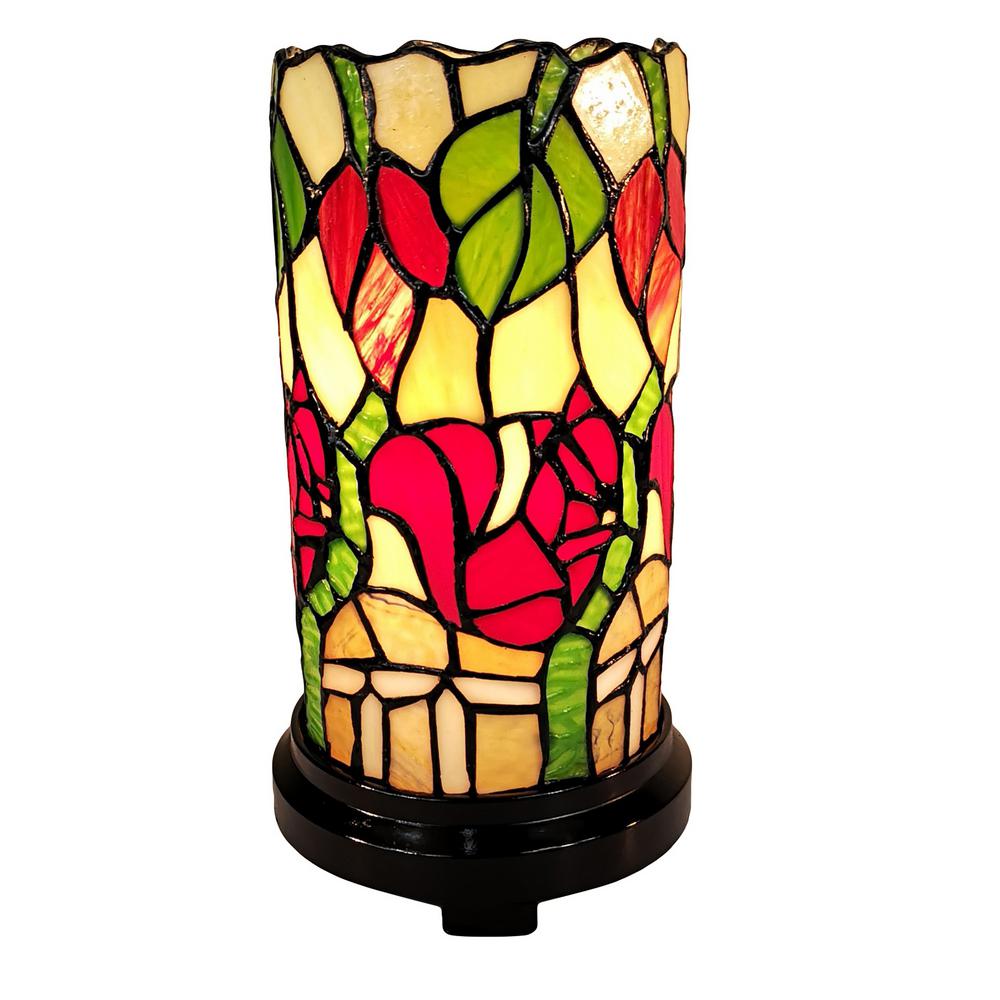 Amora Lighting 10 in. Tiffany Style Floral Mini Table Lamp-AM092ACCB ...