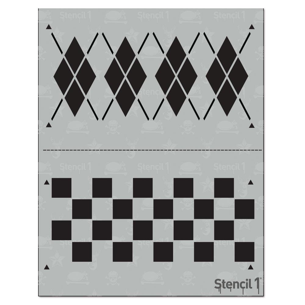 Stencil1 Argyle Medium Repeat Pattern Stencil-S1_PA_40 - The Home Depot