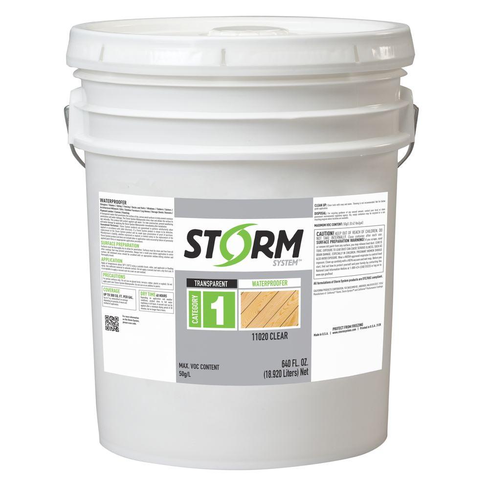 Storm System Category 1 5 gal. Clear Exterior Wood Waterproofer-11020XX ...