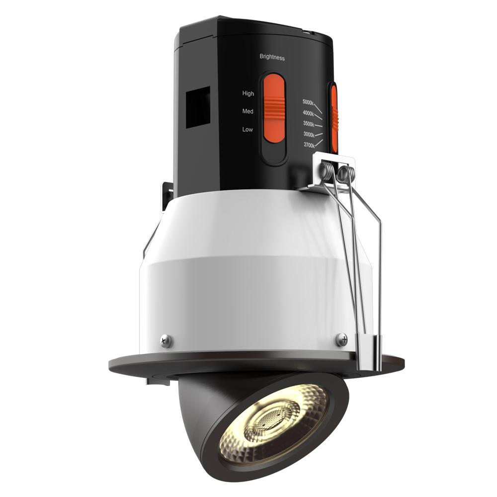 Lithonia Lighting 4 in. Oil Rubbed Bronze Recessed Gimbal LED Module ...