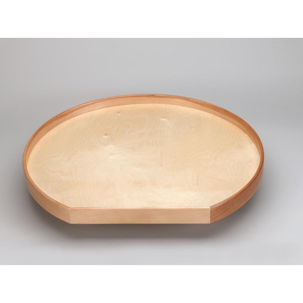 Rev-A-Shelf 32 in. Natural Wood D-Shape Lazy Susan w/alum bearing-LD ...