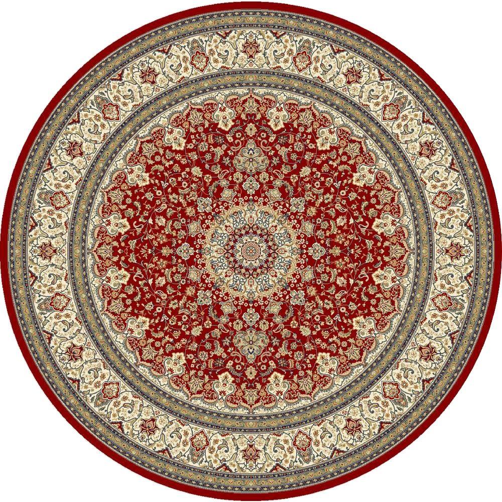Home Decorators Collection Nicholson Red/Ivory 8 ft. x 8 ft. Round ...
