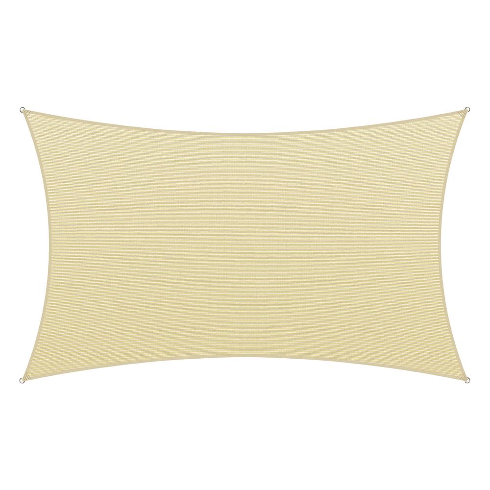 AMGO 10 ft. x 20 ft. Beige Rectangle Sail-Rectangle-10x20-Beige - The ...