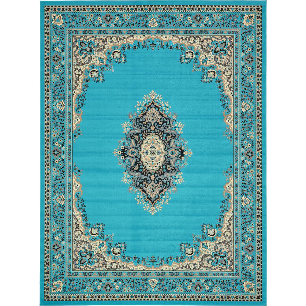 Unique Loom Reza Washington Turquoise 2' 7 x 10' 0 Runner Rug-3134472 ...