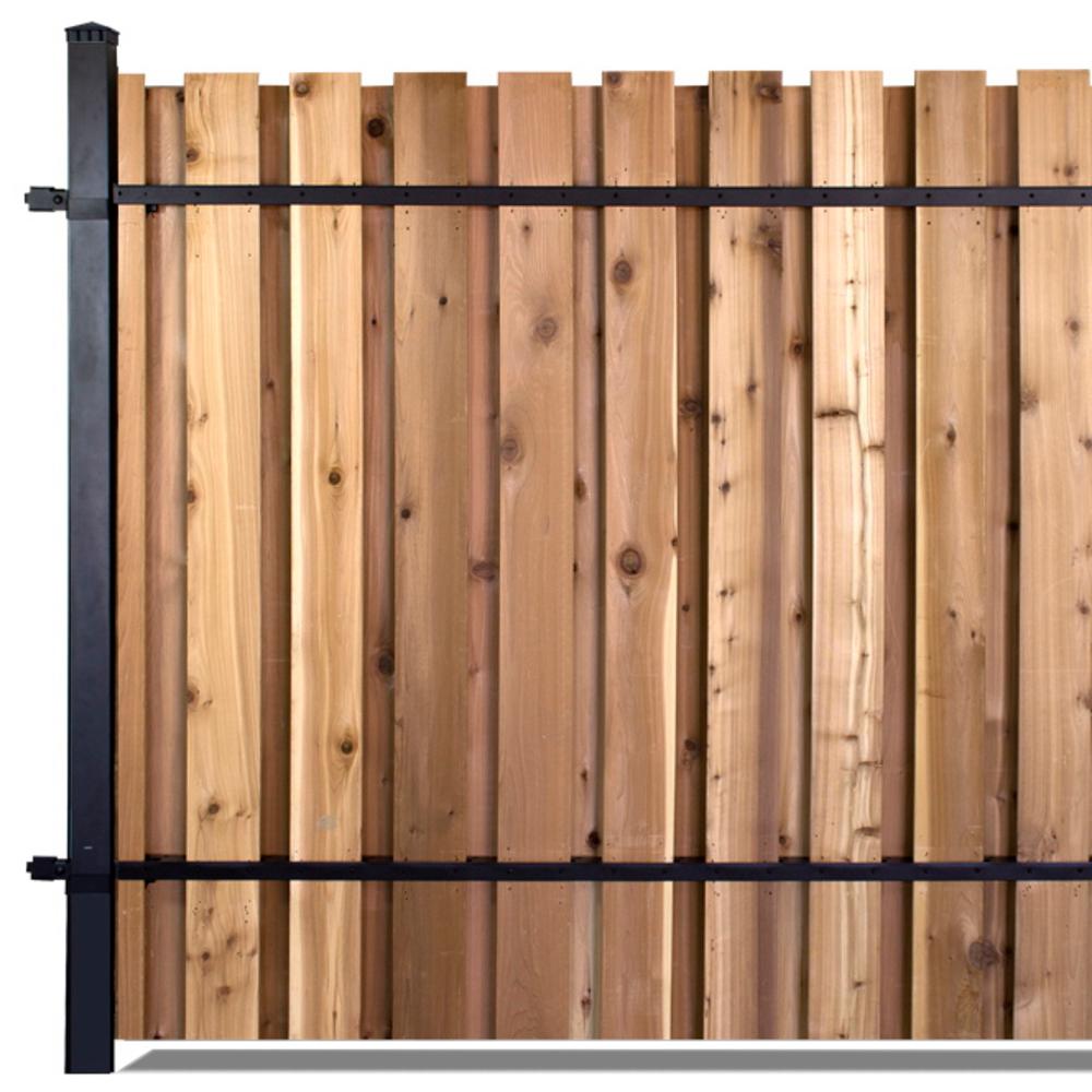Slipfence 6 Ft X 8 Ft Black Aluminum Middle Post Fence Panel Kit With Slipfence 6 Ft X 8 Ft Black Aluminum Middle Post Fence Panel Kit With