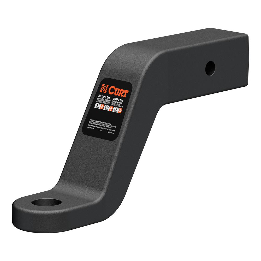 CURT 2-1/2 in. Shank, 20,000 lbs., 6 in. Drop Commercial Duty Forged ...