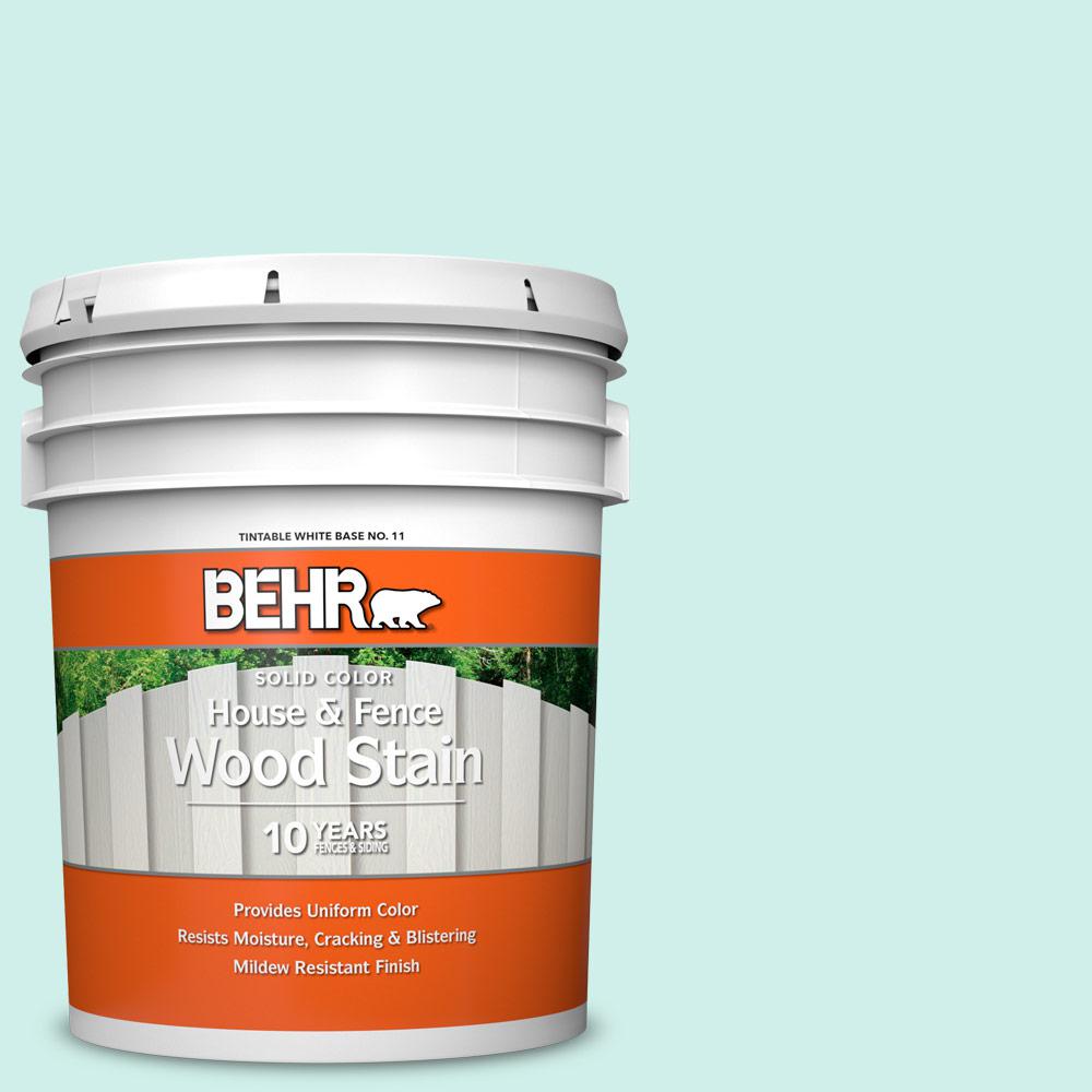 BEHR 5 gal. #490A-1 Teal Ice Solid Color House and Fence Exterior Wood ...