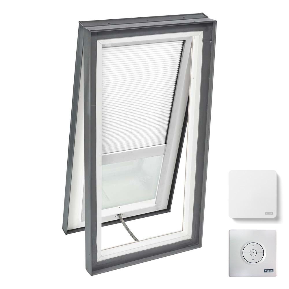 VELUX 22-1/2 in. x 46-1/2 in. Venting Curb Mount Skylight w/ Laminated ...