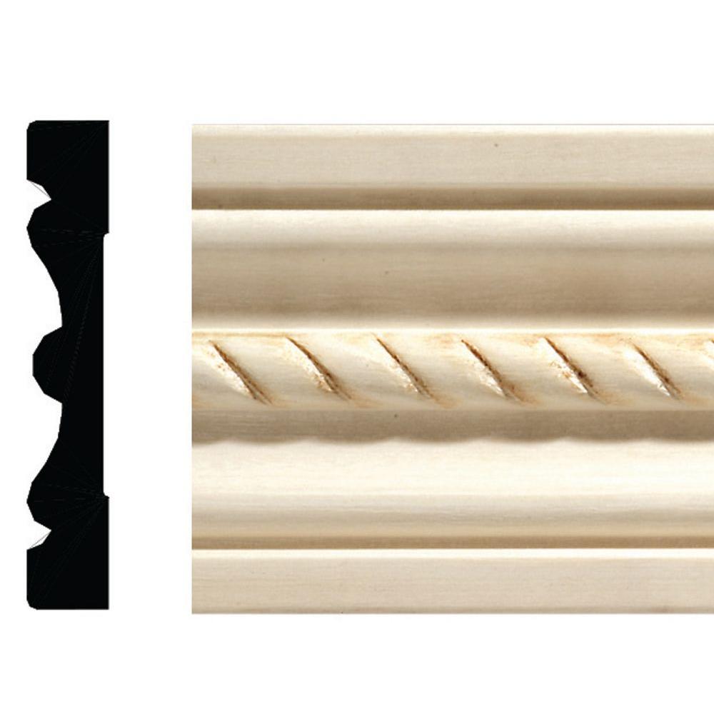 Ornamental Mouldings 1167-8 3/8 in. x 7/8 in. x 96 in. White Hardwood ...