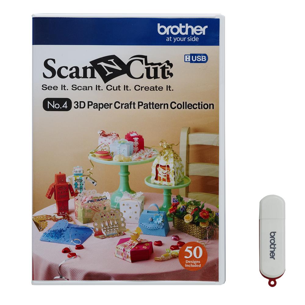 Brother ScanNCut Multi-Color 3D Paper Craft Pattern Collection-CAUSB4 ...