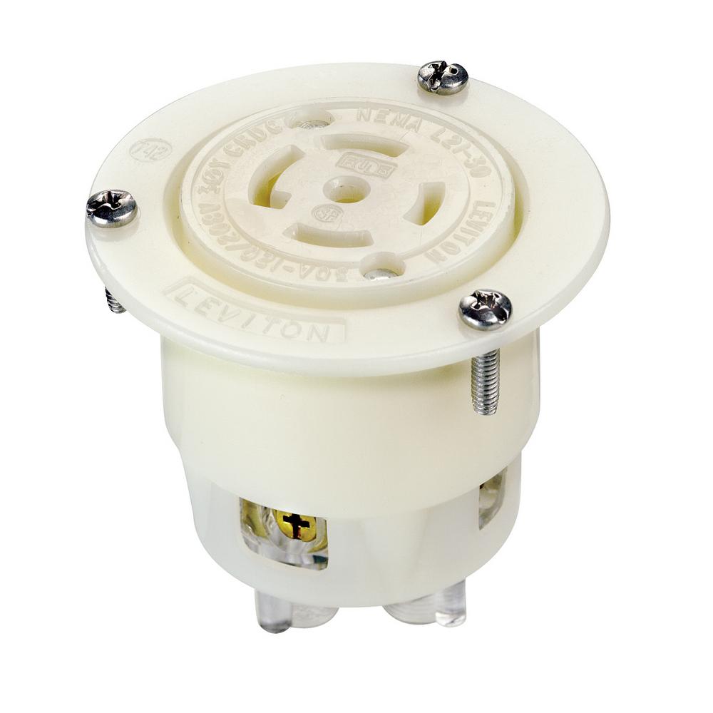 Leviton 30 Amp 120 208 Volt 3 Phase Flanged Outlet Grounding Locking Leviton 30 Amp 120 208 Volt 3 Phase Flanged Outlet Grounding Locking