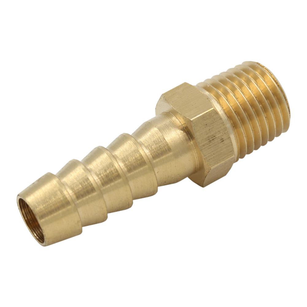 Dorman 3 8 In Barb X 1 4 In MNPT Brass Reducing Fuel Hose Connector