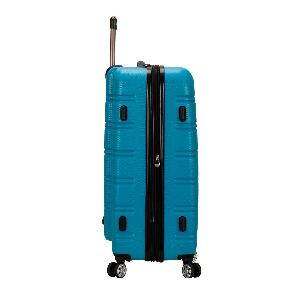 Rockland Melbourne 28 in. Turquoise Expandable Hardside Dual Wheel ...