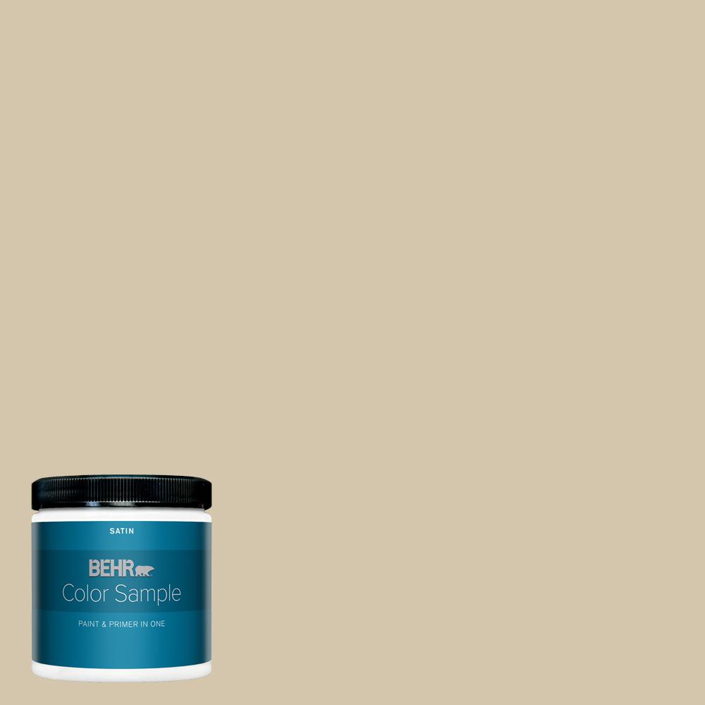BEHR PREMIUM PLUS 8 oz. #YL-W11 Khaki Shade Satin Enamel Interior Paint ... BEHR PREMIUM PLUS 8 oz. #YL-W11 Khaki Shade Satin Enamel Interior Paint ...