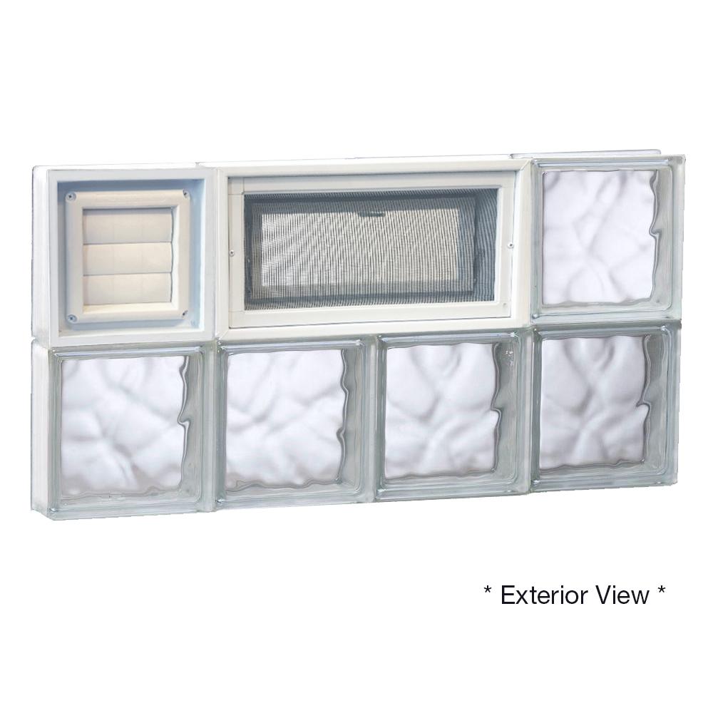 Clearly Secure 31 in. x 15.5 in. x 3.125 in. Frameless Wave Pattern ...