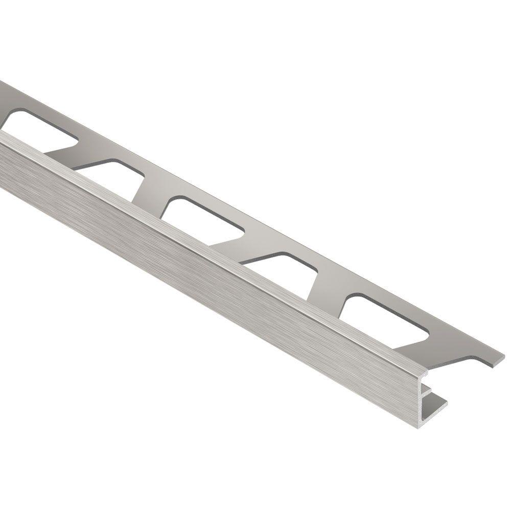 Schluter Rondec Brushed Nickel Anodized Aluminum 3/8 in. x 8 ft. 2-1/2 ...