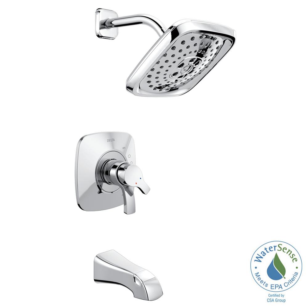 Delta Tesla TempAssure 17T Series Single-Handle Tub and Shower Faucet ...