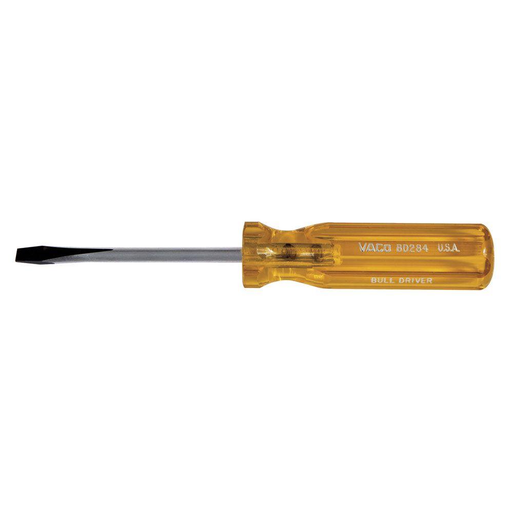 Klein Tools 1/4 in. Keystone-Tip Flat Head Screwdriver with 4 in ...