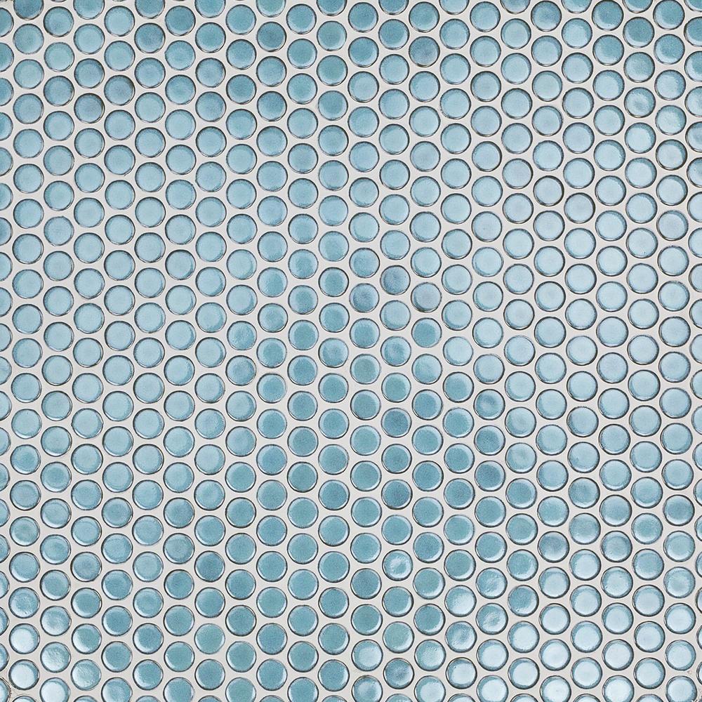 Ivy Hill Tile Joy Light Blue Circles 12.25 in. x 12.25 in. 6mm Polished ...