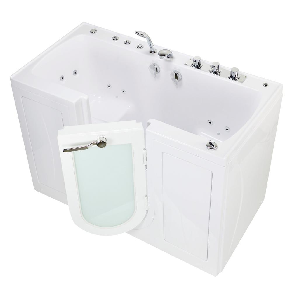 Ella Tub4Two 60 in. Walk-In Whirlpool Air Bath MicroBubble Bathtub in ...
