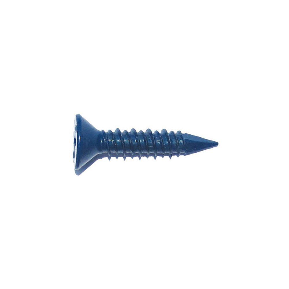 Blue-Tap 1/4 in. x 1-1/4 in. Flat-Head Concrete Screw (50-Pack ...