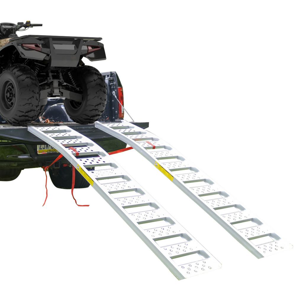 Budge 7.5 ft. Long Tru-Grip Aluminum Arched Loading Ramp (Pair ...