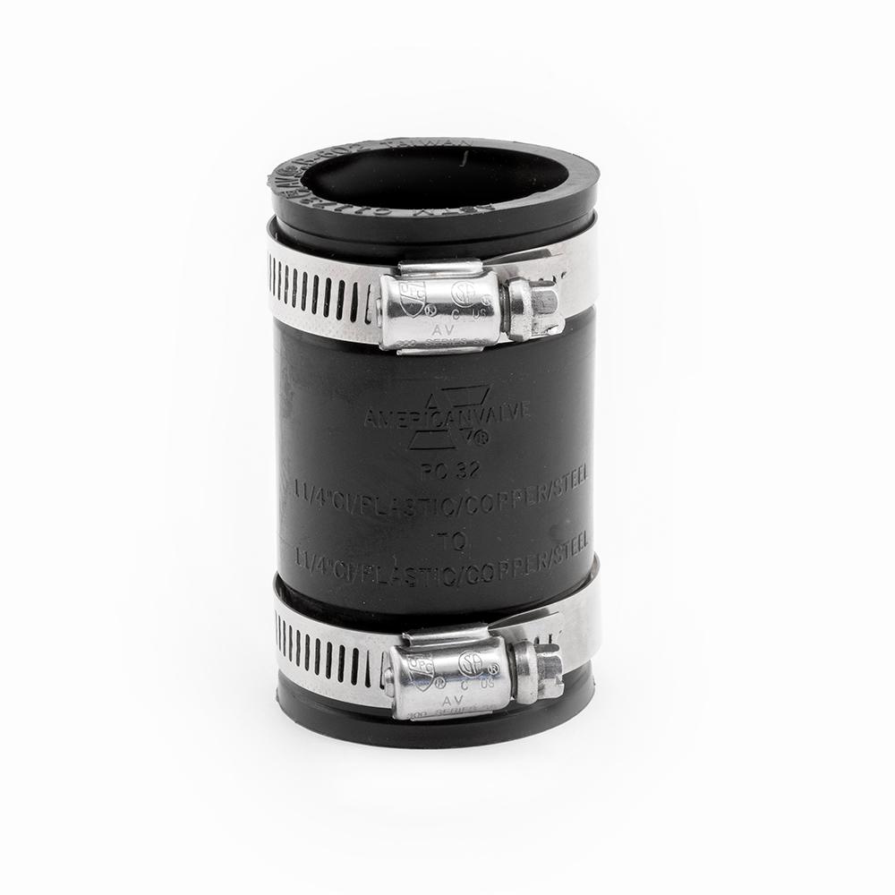 Fernco 4 in. x 1-1/2 in. PVC C.I. and Plastic to C.I. and Plastic ...