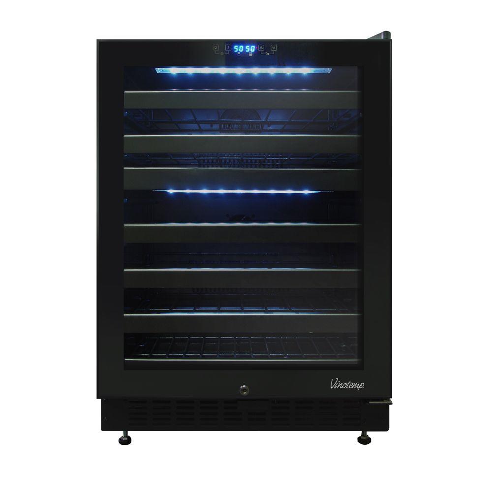 Vinotemp 46-Bottle Dual Zone Built in Touch Screen Wine Cooler-VT-46TS ...