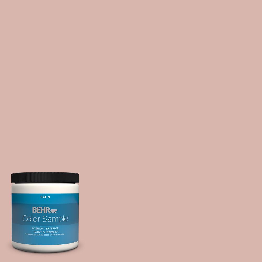 BEHR PREMIUM PLUS 8 oz. #170E-3 Bridal Rose Satin Enamel Interior ...