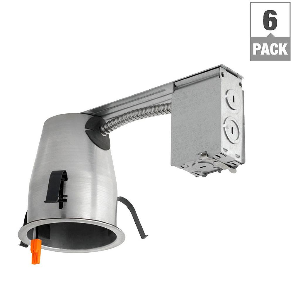 EnviroLite 4 in. LED Recessed Housing Remodel Can (6-Pack)-EVR2000LR-6 ...