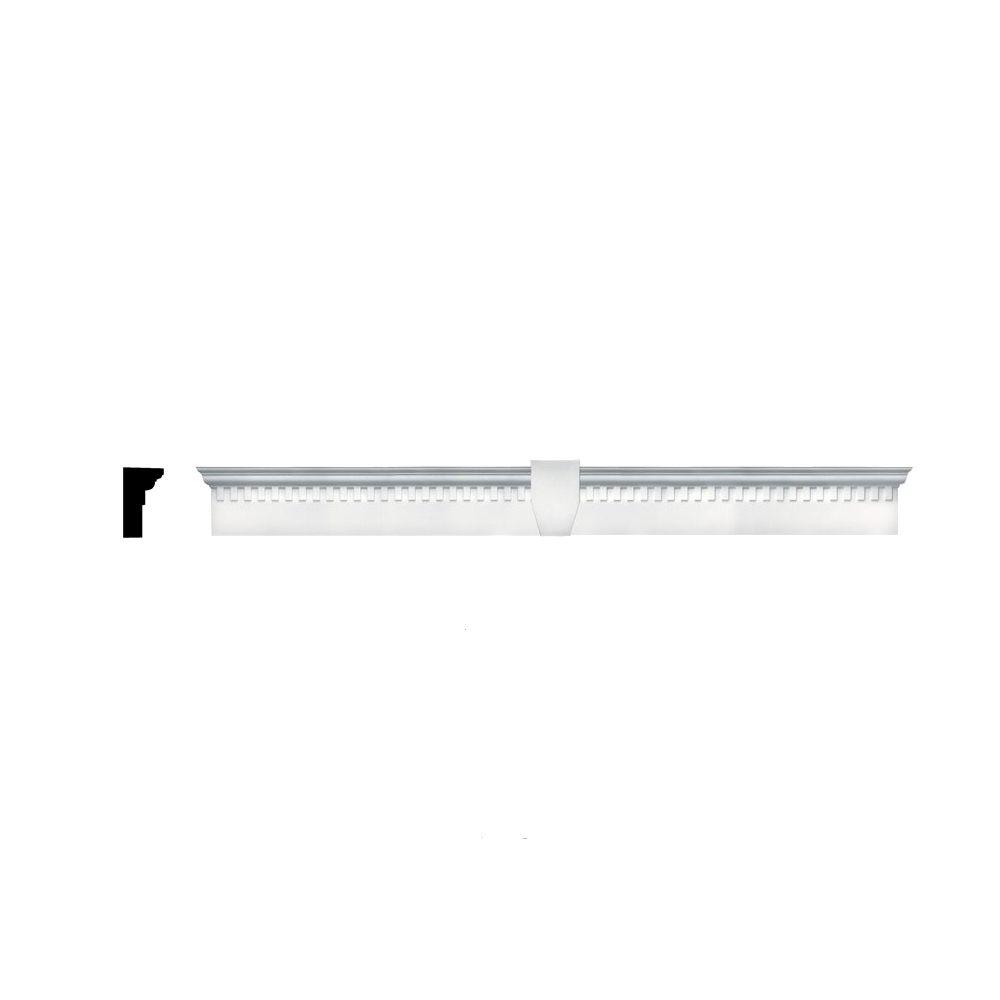 Builders Edge 6 in. x 65 5/8 in. Classic Dentil Window Header with ...