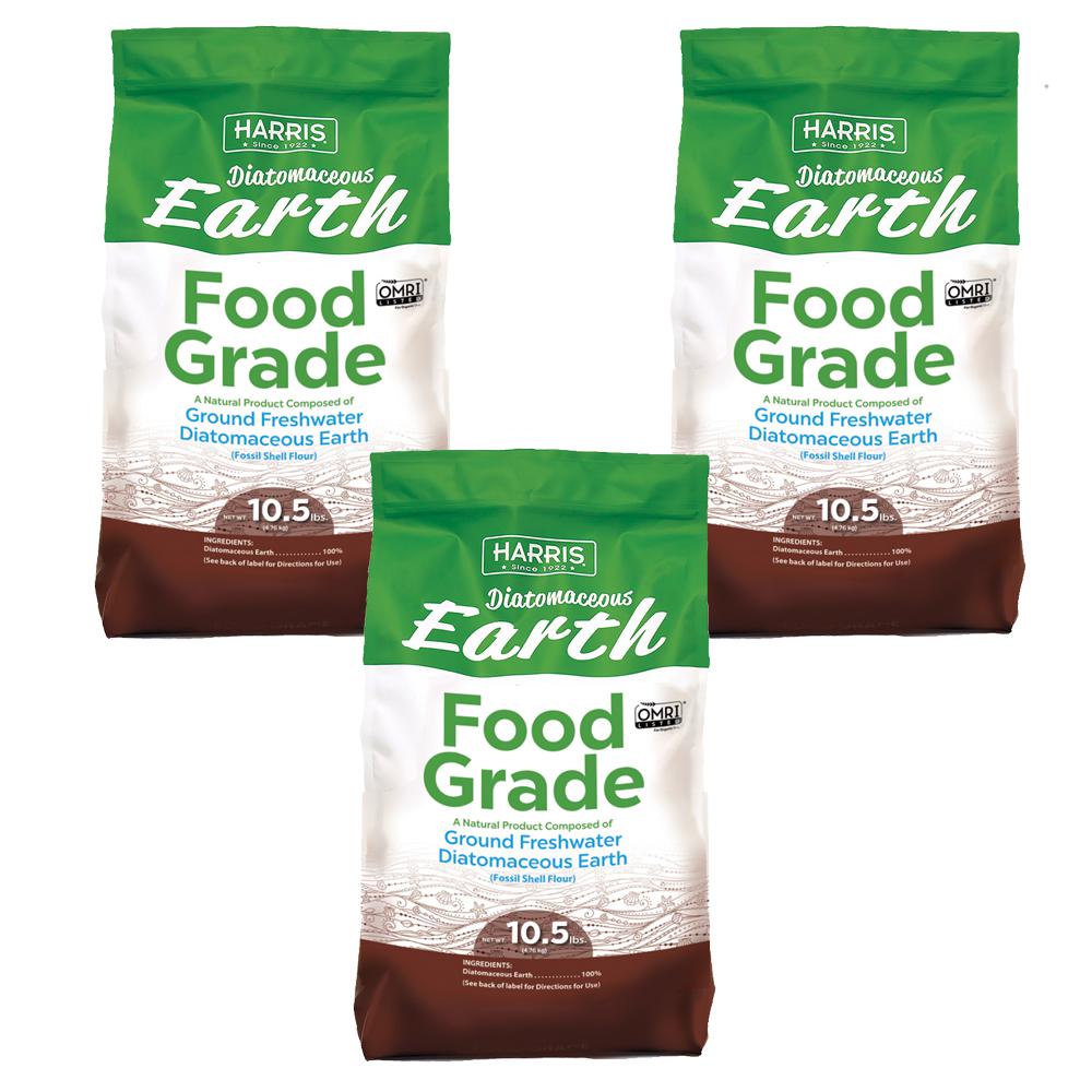 Harris 10.5 lbs. Diatomaceous Earth Food Grade 100% with 31.5 lbs ...