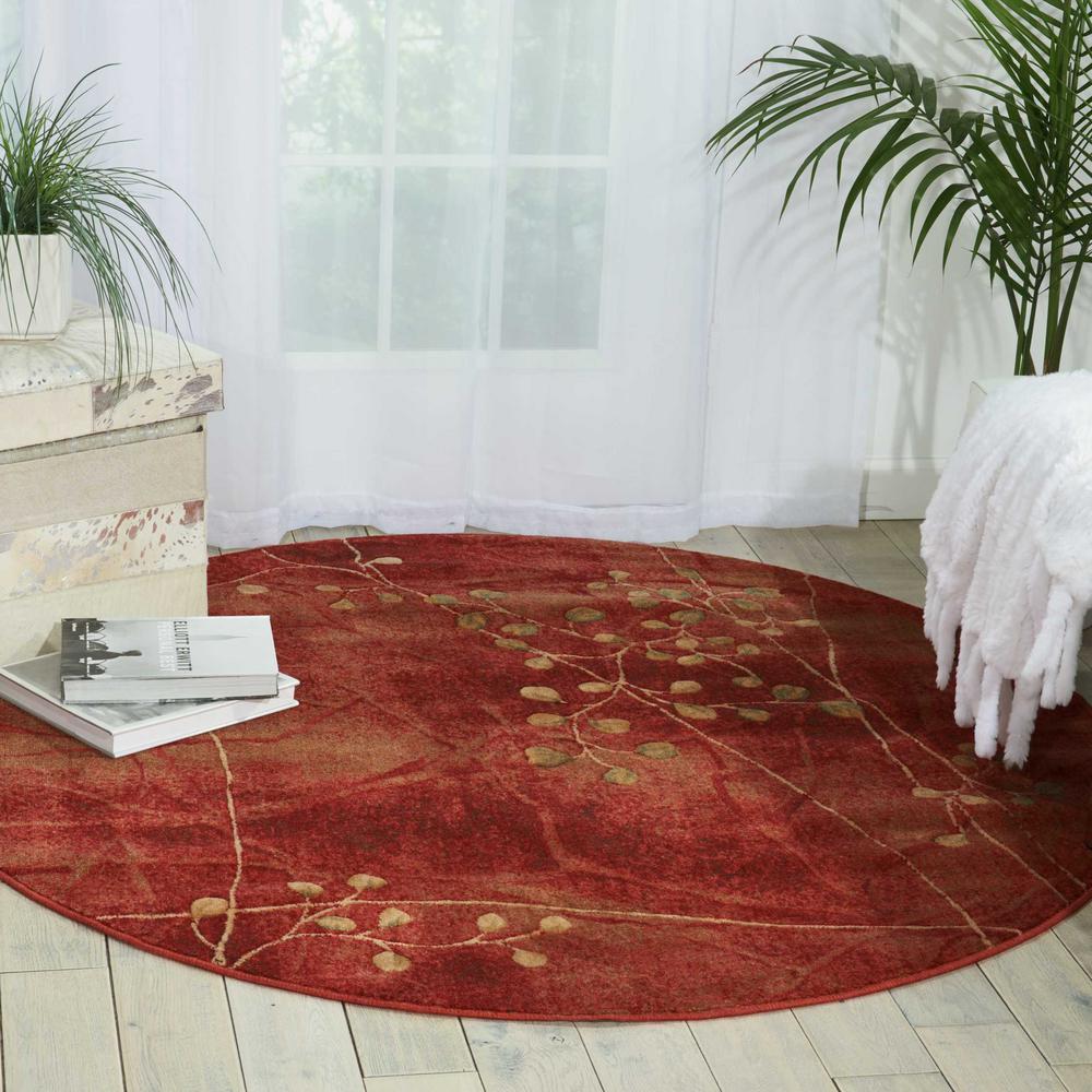 Nourison Somerset Flame 6 ft. x 6 ft. Round Area Rug-047991 - The Home ...