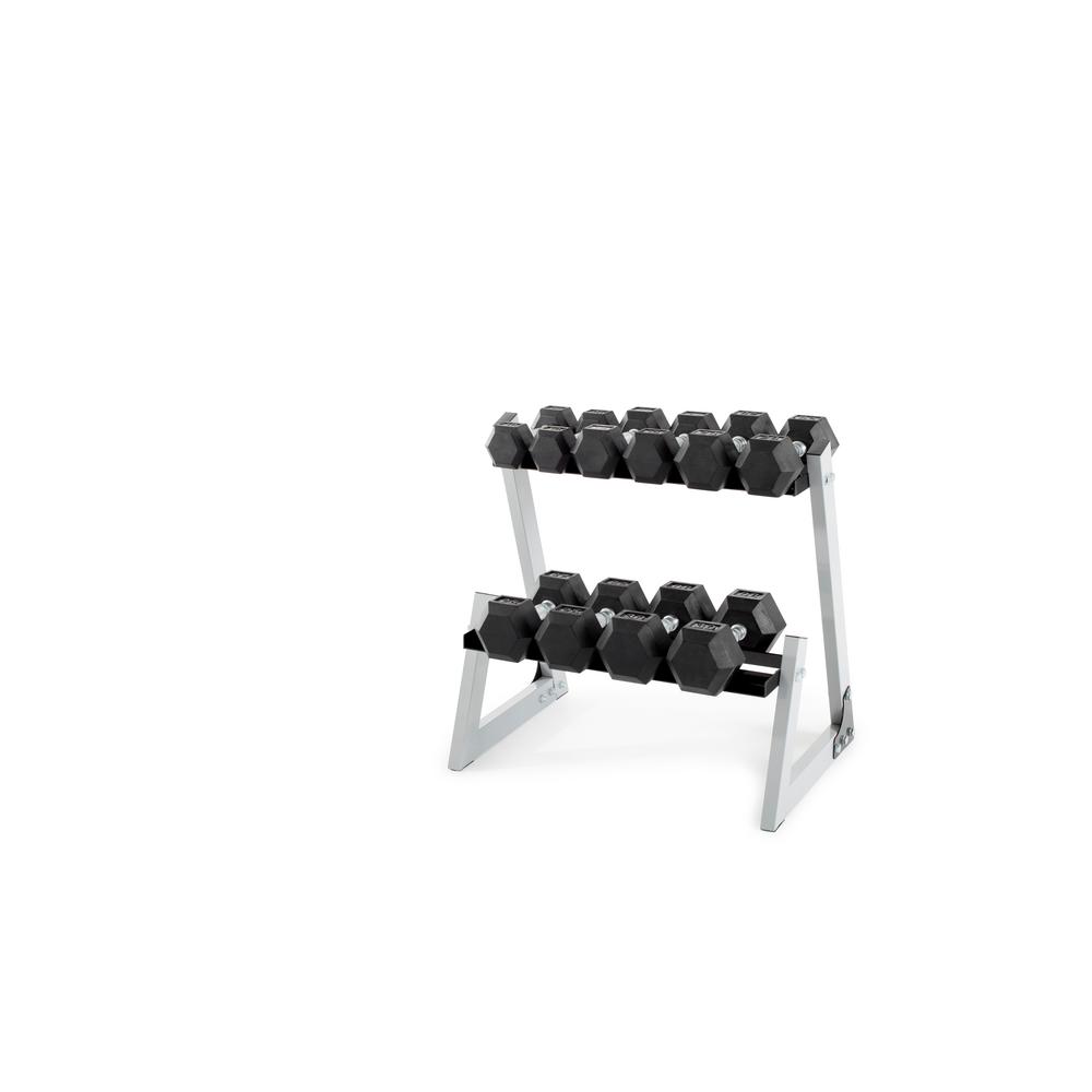 Weider 200 Lb Dumbbell Kit With Rack WDBKR20016 The Home Depot