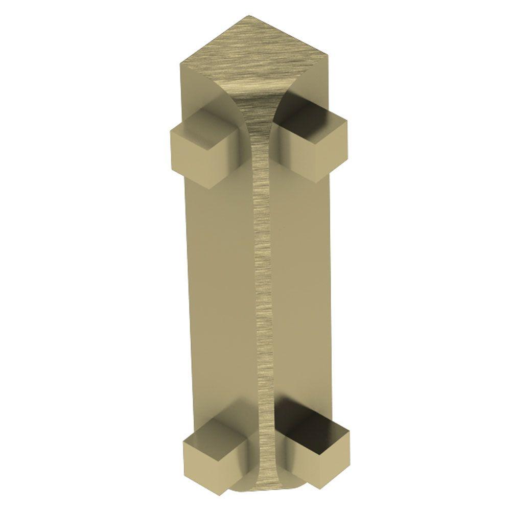Schluter Systems Rondec-CT Brushed Brass Anodized Aluminum 3/8 in. x 1 ...