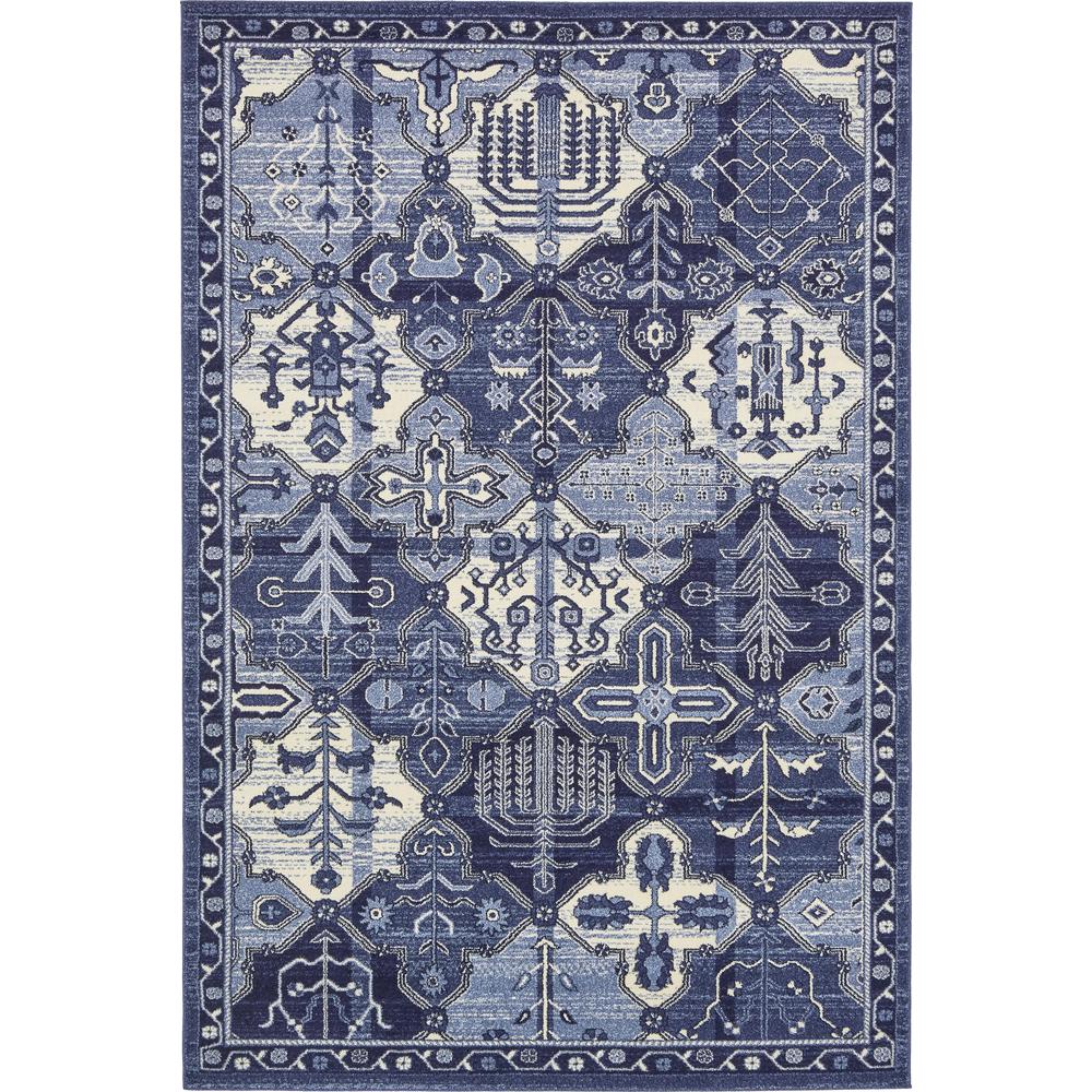 Unique Loom La Jolla Cathedral Blue 6' 0 x 9' 0 Area Rug-3133417 - The ...
