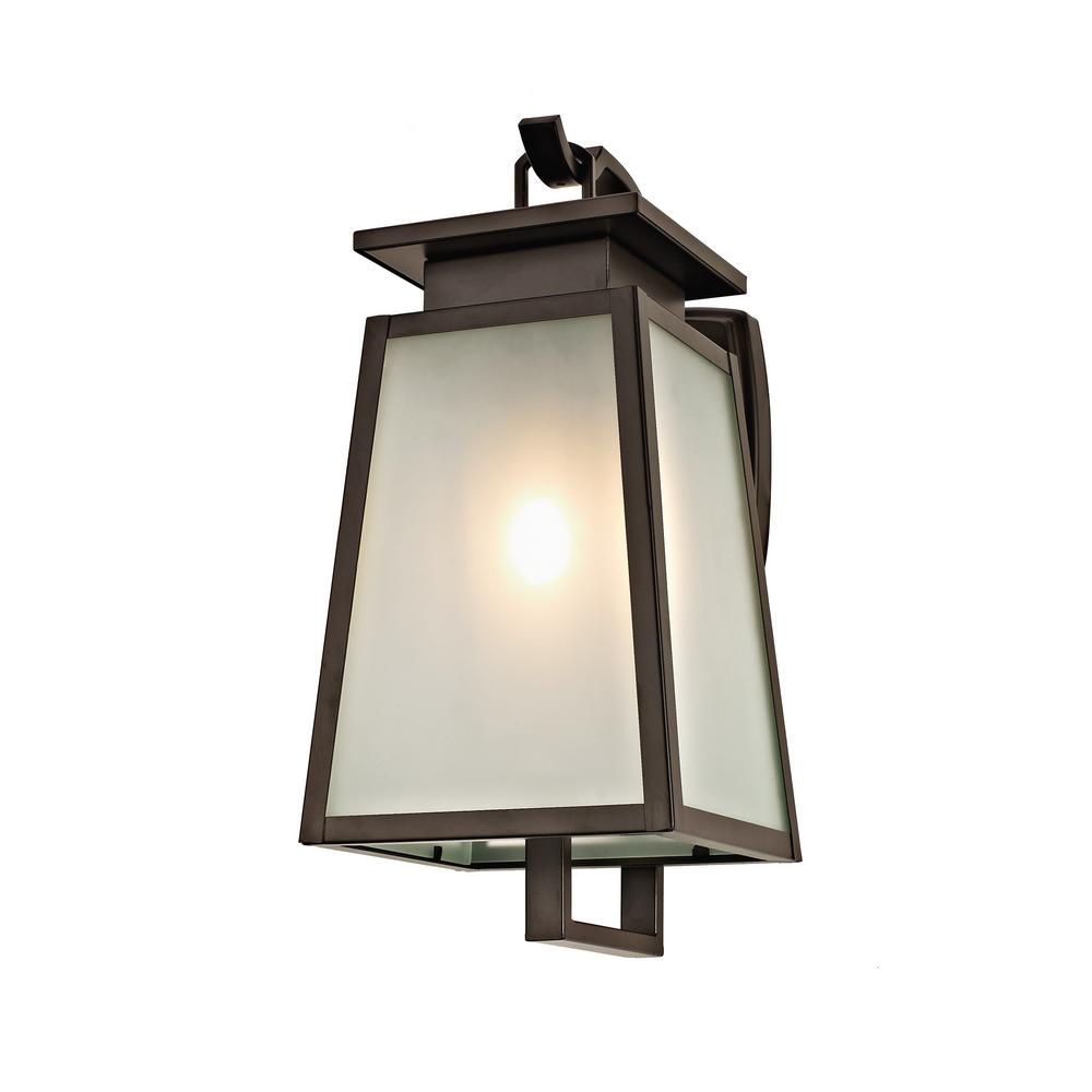 Addington Park 1-Light Dark Bronze Transitional Outdoor Wall Sconce ...