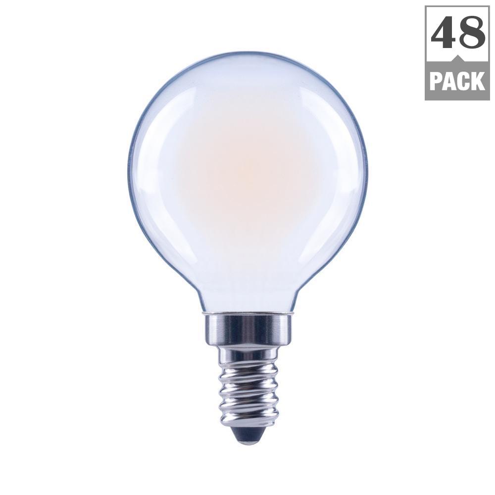 EcoSmart 60-Watt Equivalent Soft White G16.5 E12 Base Dimmable Frosted ... EcoSmart 60-Watt Equivalent Soft White G16.5 E12 Base Dimmable Frosted ...
