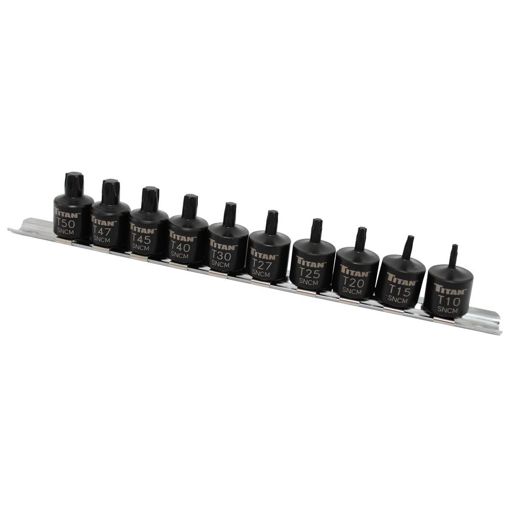 TITAN Stubby Star Bit Socket Set-TIT16142 - The Home Depot