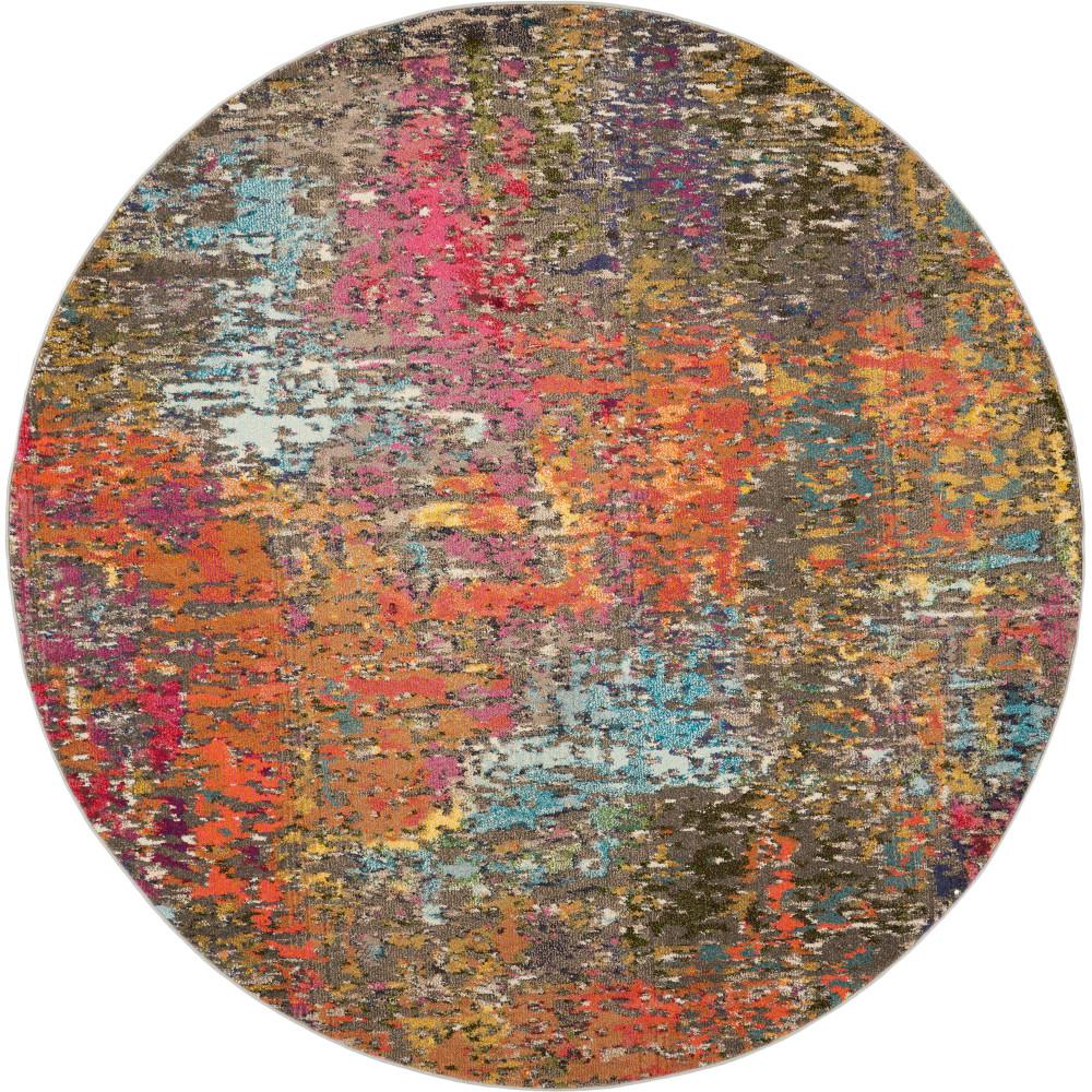 Nourison Celestial Sunset Multicolor 8 ft. x 8 ft. Abstract Bohemian ...