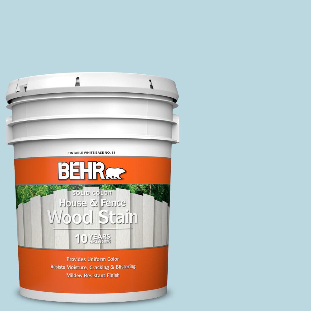 BEHR 5 gal. #S460-1 Air Blue Solid Color House and Fence Exterior Wood ...