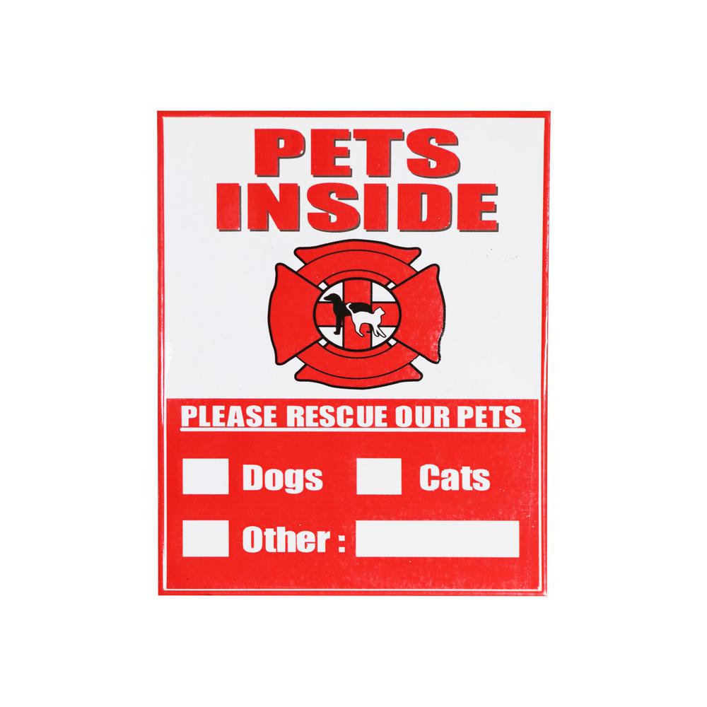 Everbilt 4 in. x 5 in. Pet Alert Sticker Sign (4-Pack)-31525 - The Home ...