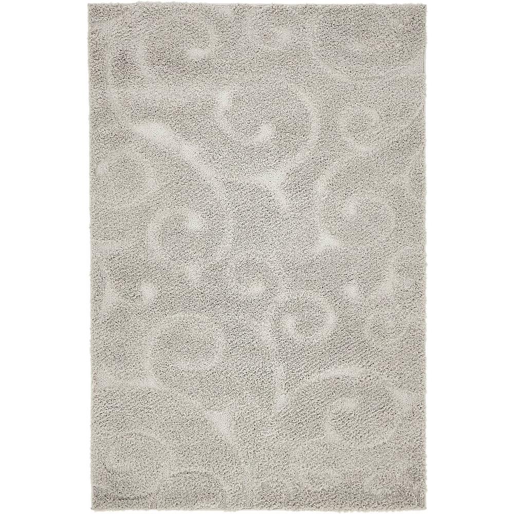 Unique Loom Floral Shag Carved Beige 4' 0 x 6' 0 Area Rug-3133067 - The ...