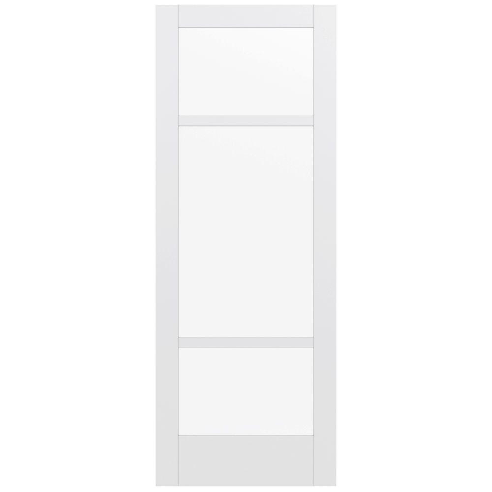 Krosswood Doors 36 in. x 96 in. Rustic Knotty Alder 2-Panel Square Top ...