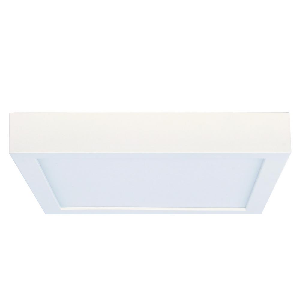 Bulbrite 20-Watt White Integrated LED 9 in. Ceiling Flush Mount-773154 ...