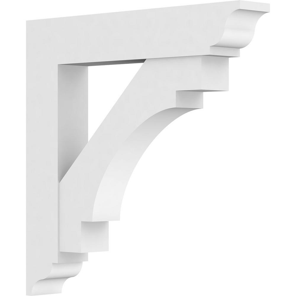 Ekena Millwork 5 in. x 36 in. x 36 in. Merced Bracket with Traditional ...