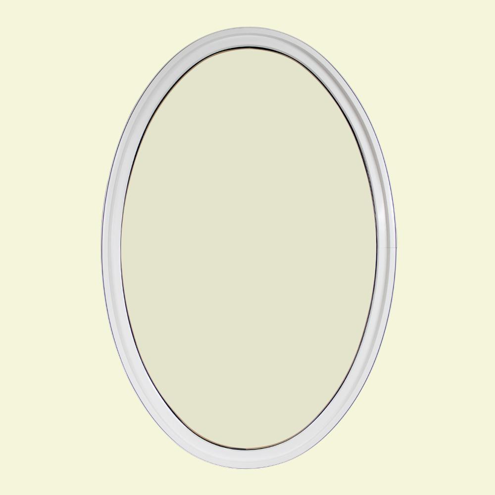 FrontLine 24 in. x 36 in. Oval White 4-9/16 in. Jamb 2-1/4 in. Interior ...