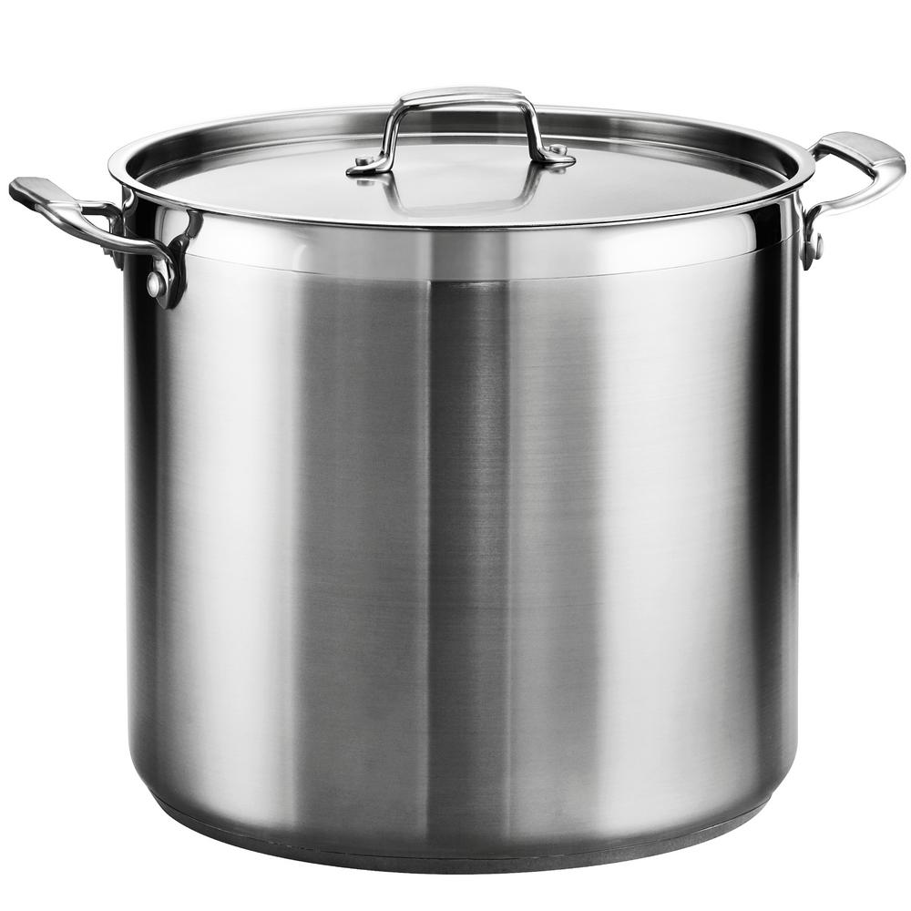 Tramontina Gourmet 24 Qt Stainless Steel Stock Pot With Lid 80120 Tramontina Gourmet 24 Qt Stainless Steel Stock Pot With Lid 80120