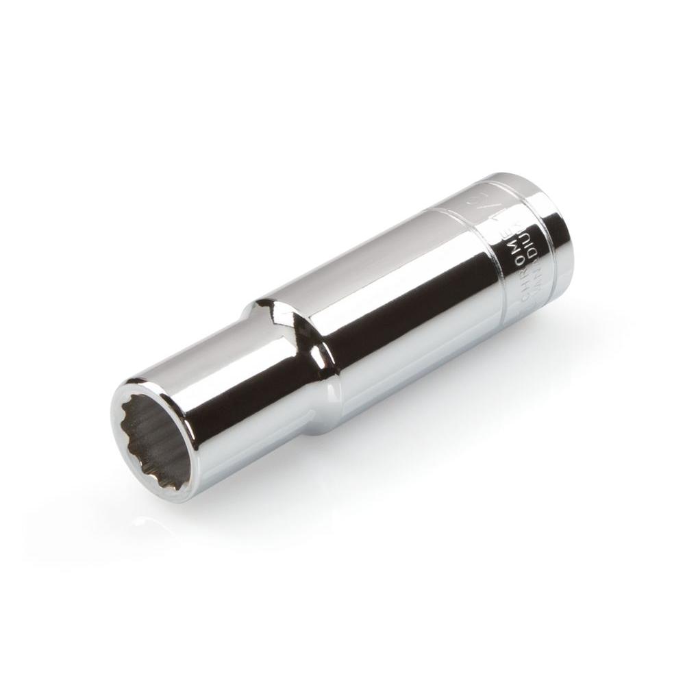 TEKTON 1/2 in. Drive 1/2 in. 12-Point Deep Socket-14236 - The Home Depot