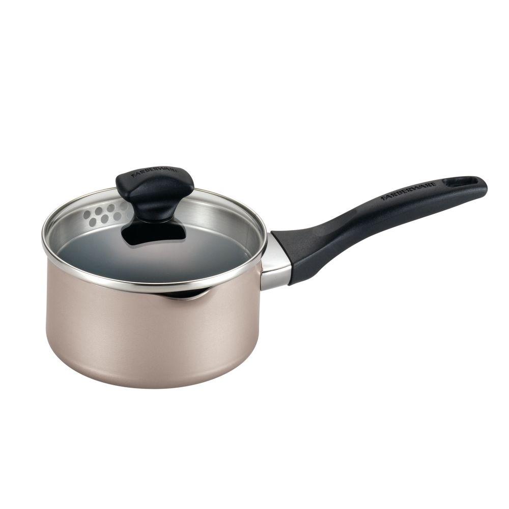 Farberware 1 Qt Aluminum Saucepan With Lid 21907 The Home Depot